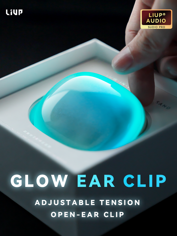 LIUP LP2 Luminous Quicksand Open-Ear Clip Wireless Earbuds Glow In The